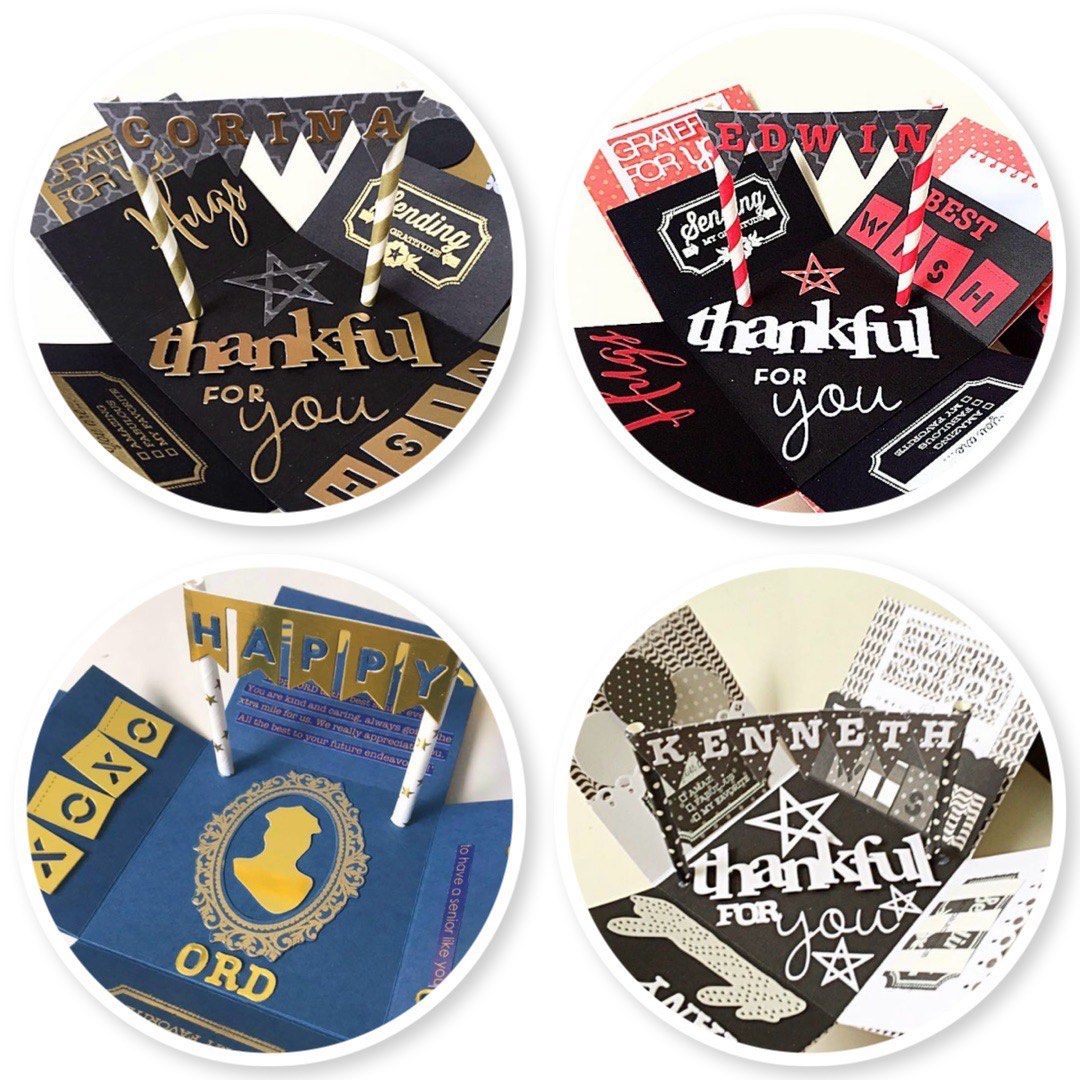 Thankful for you farewell handmade explosion box card, Hobbies & Toys ...