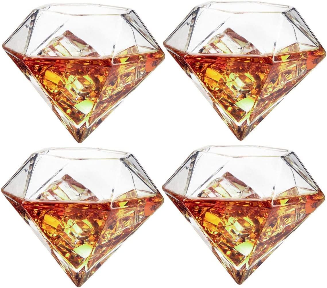 The Wine Savant Diamond Whiskey and Wine Decanter, Great Gift! 750ml ...