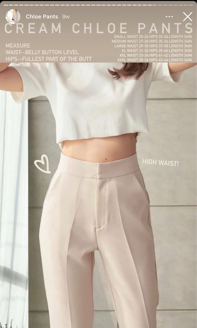 UNDERGROUND DESIGNER Chloe Pants in Cream, Women's Fashion, Bottoms, Jeans on Carousell