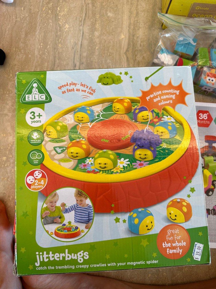 Unicorn Puzzle, Magnetic alphabet car, Jitterbugs game, Ocean game set ...