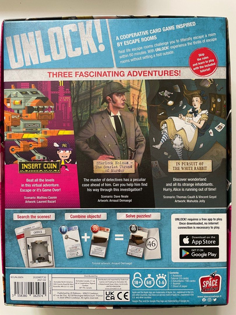 UNLOCK! Heroic Adventures Card Game | Escape Room | English, 興趣及遊戲, 玩具 ...