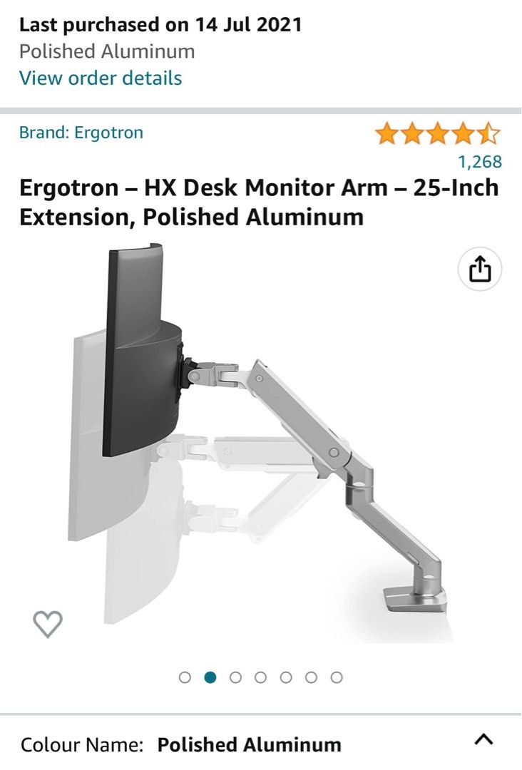 Used quality Ergotron Monitor Arm, Computers & Tech, Parts ...