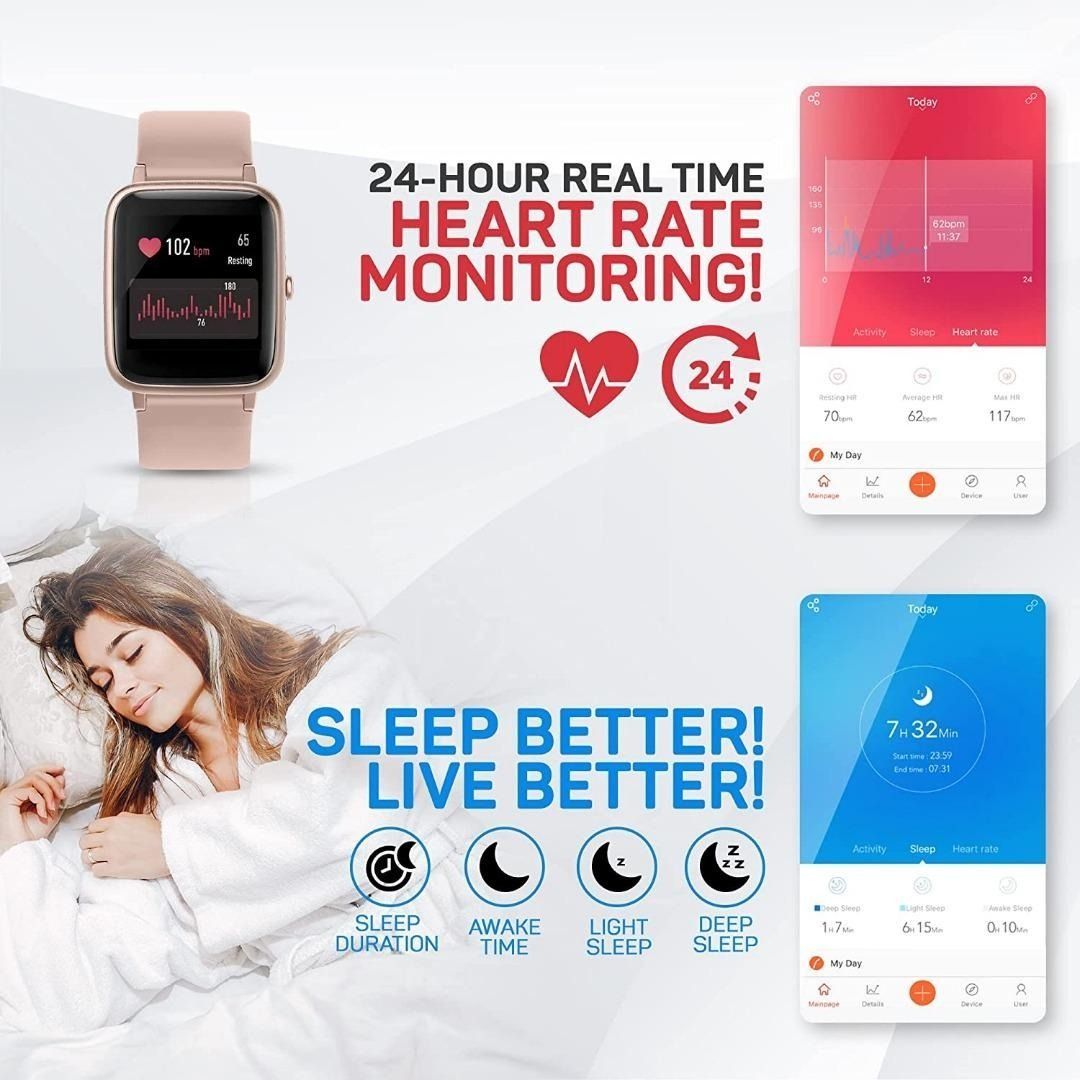 VeryFitPro Pink/ Rose Gold Smart Watch, Mobile Phones & Gadgets ...