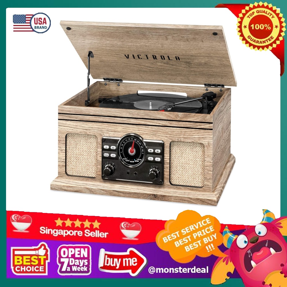 Victrola 4-in-1 Nostalgic Bluetooth Record Player with 3-Speed Record ...
