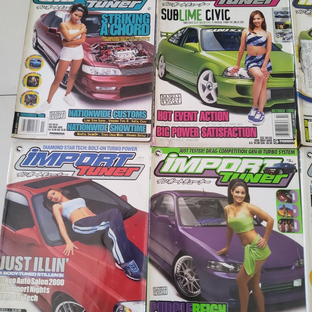 VINTAGE COLLECTIBLE IMPORT TUNER MAGAZINES. YEAR 2000 ISSUES. MADE IN ...