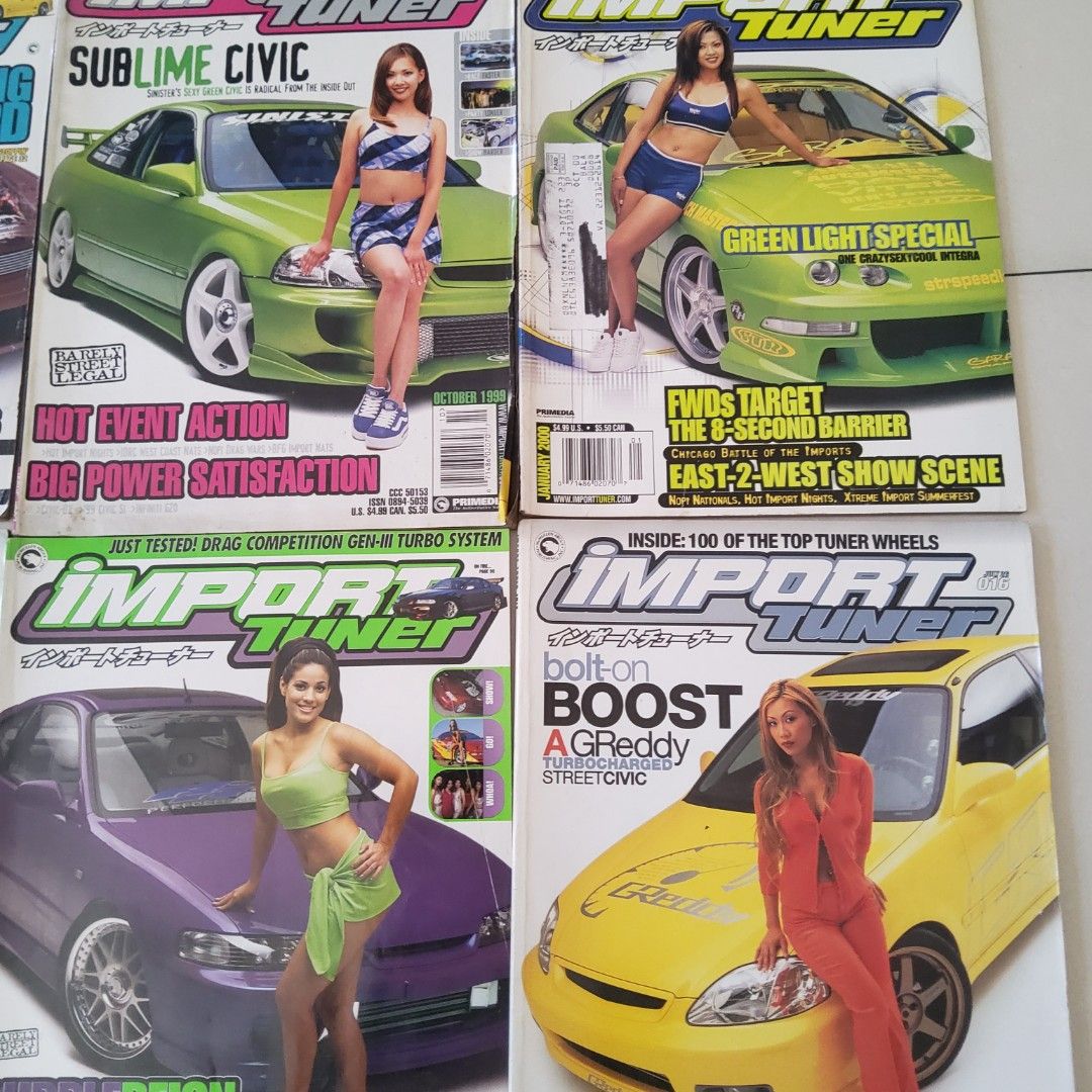 VINTAGE COLLECTIBLE IMPORT TUNER MAGAZINES. YEAR 2000 ISSUES. MADE IN ...