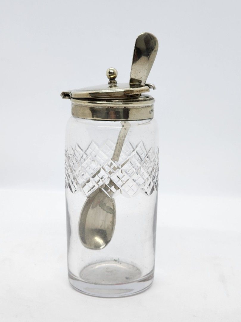 vintage EPNS silver & crystal glass container., Hobbies & Toys ...