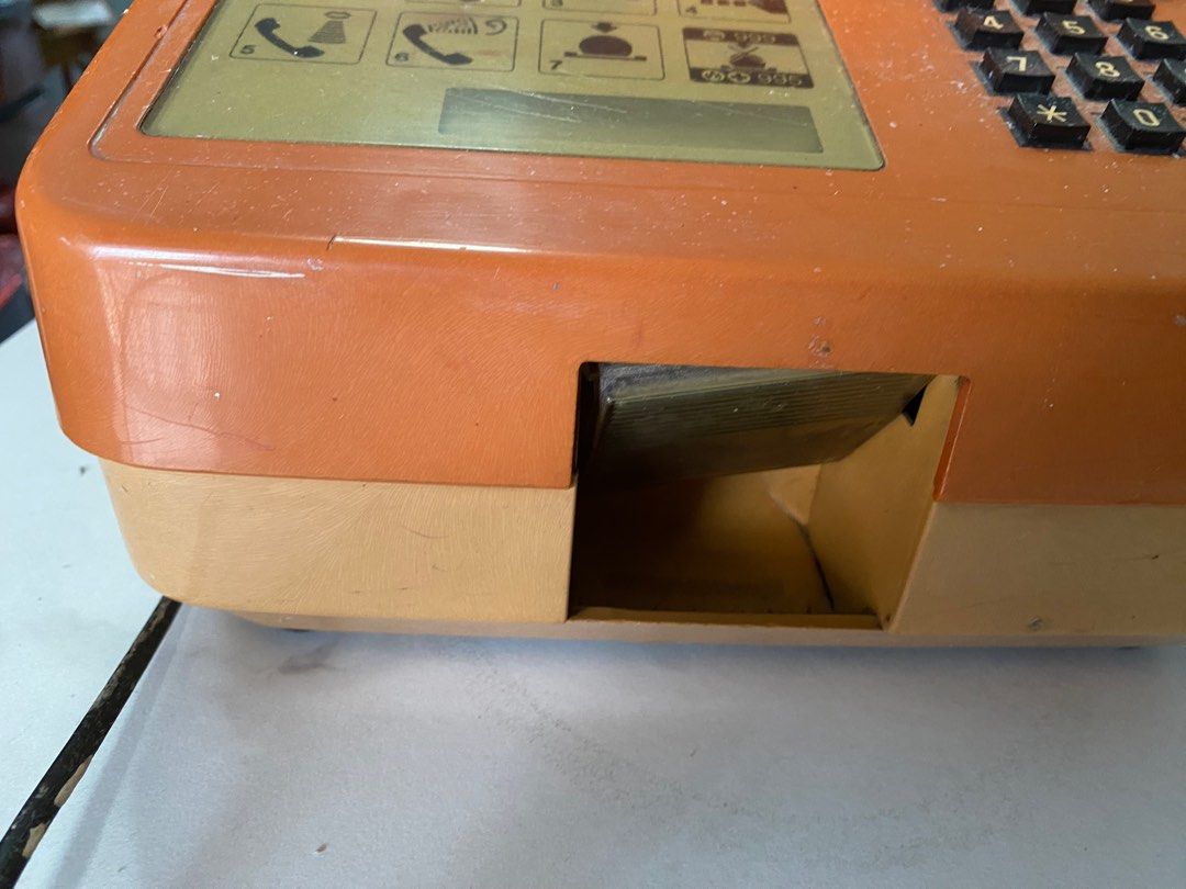 Vintage orange pay phone coin phone . FIXED PRICE , Hobbies & Toys ...