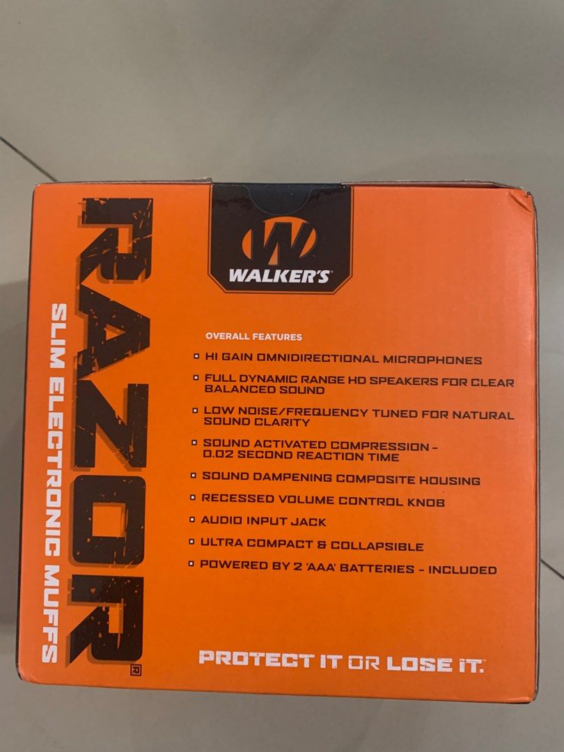 Walkers razor slim electronic earmuff, Audio, Headphones & Headsets on ...