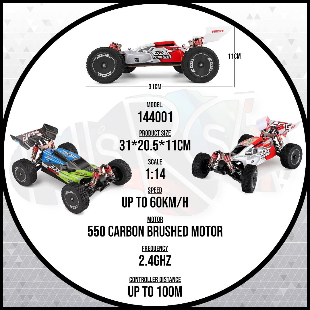 WLToys 144001 RC Car Off-road Buggy Basher 1:14 scale 2.4ghz, Hobbies ...