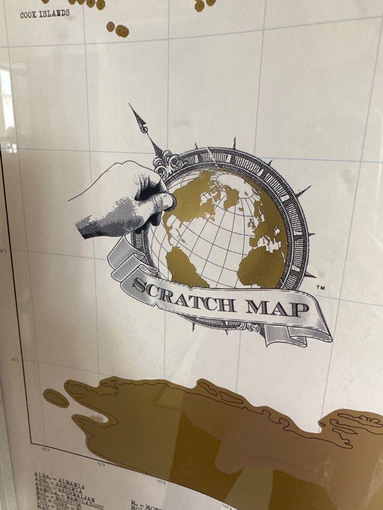 World Map With Frame, Furniture & Home Living, Home Decor, Wall Decor ...