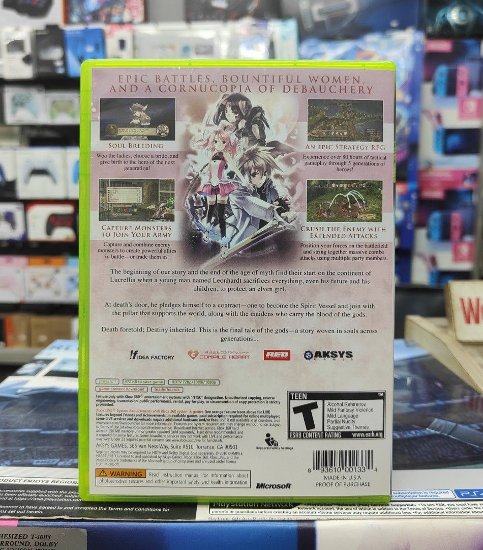 Xbox 360 Record of Agarest War + Sound Track Disc, Video Gaming, Video ...