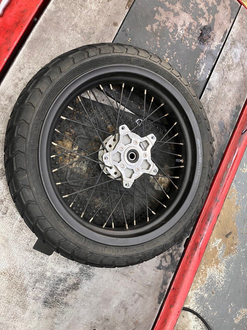 XSR155 spoke wheels with Pirelli my-60, Motorcycles, Motorcycle ...