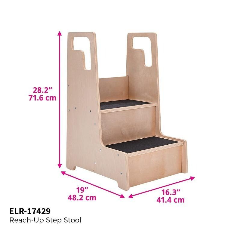 [YBR] ECR4Kids Reach-Up Step Stool with Support Handles and Non-Slip ...