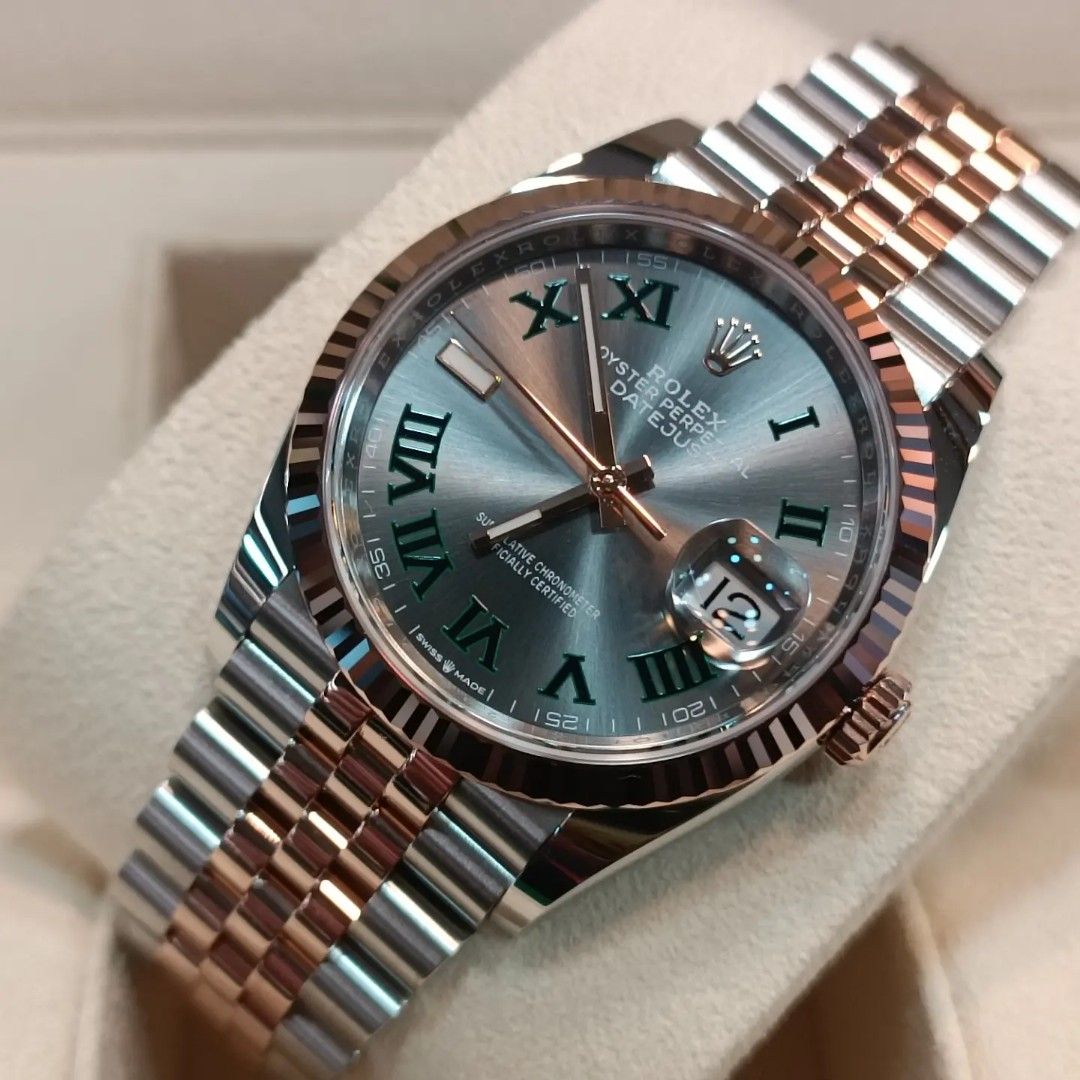 126231 wim jub date just rolex new, 名牌, 手錶 - Carousell