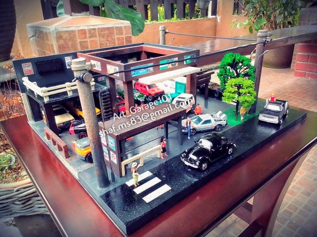 1/64 WOOD Handmade Diorama for Hotwheels / Hot wheels / Bengkel ...
