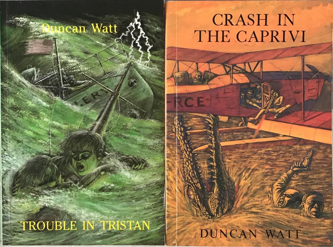 2 books by Duncan Watt : Trouble in Tristan & Crash in the Caprivi ...