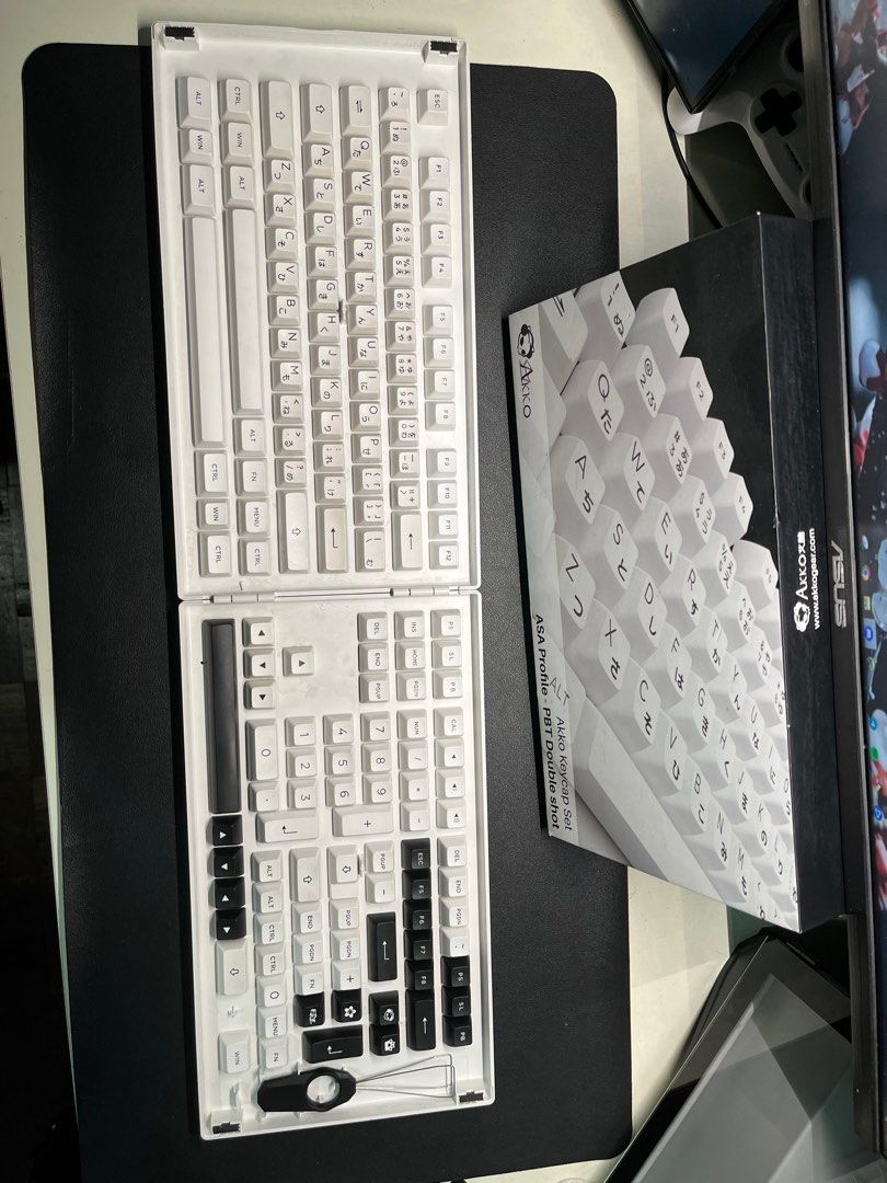 Akko BOW keycaps PBT Double-shot 158 Keys ASA Profile, Computers & Tech ...