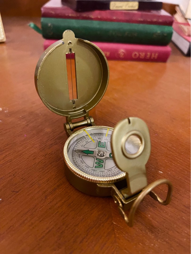 Antique Brass Mini Compass Engineer Directional Compass, Hobbies & Toys ...