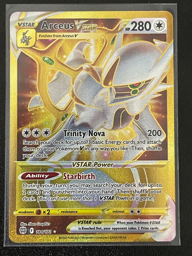 Arceus VSTAR Gold Brilliant Stars, Hobbies & Toys, Toys & Games on ...