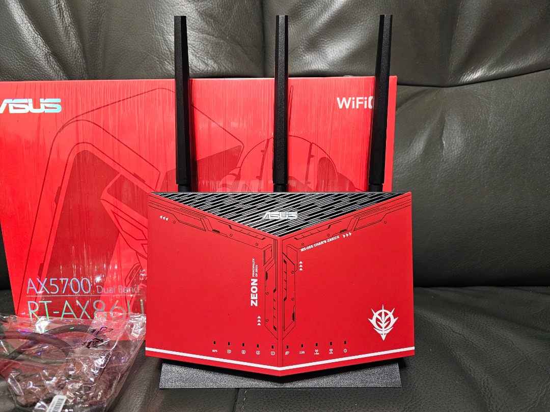 ASUS RT-AX86U Zaku II Edition Wifi 6 AX5700 Wireless Router, 電腦＆科技, 電腦 ...