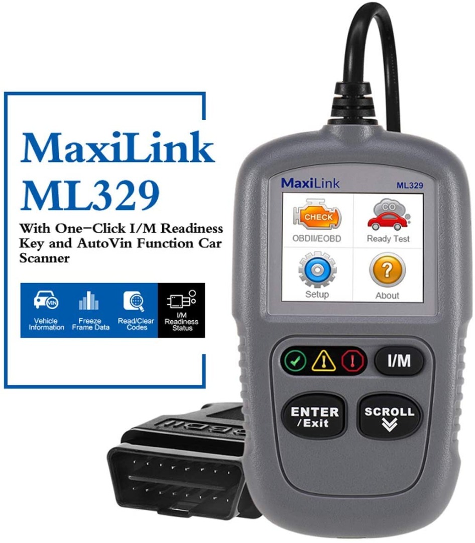 Autel MaxiLink ML329 Code Reader with One-Click I/M Readiness Key and ...