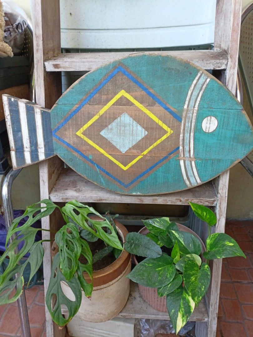 Aztec Fish Rustic Wood Frame on Carousell