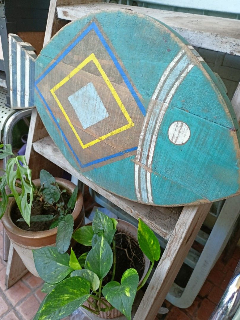 Aztec Fish Rustic Wood Frame on Carousell