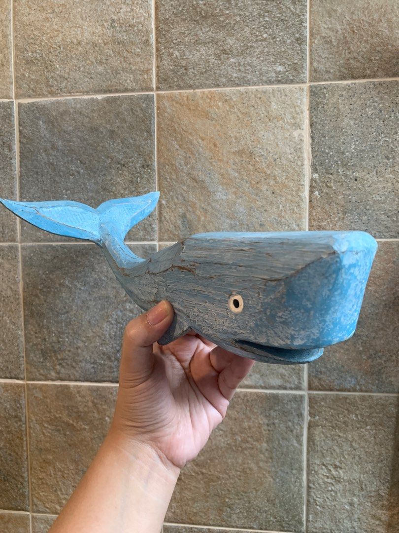 Bali Handmade Wooden Whale Deco - New - Authentic, Furniture & Home ...
