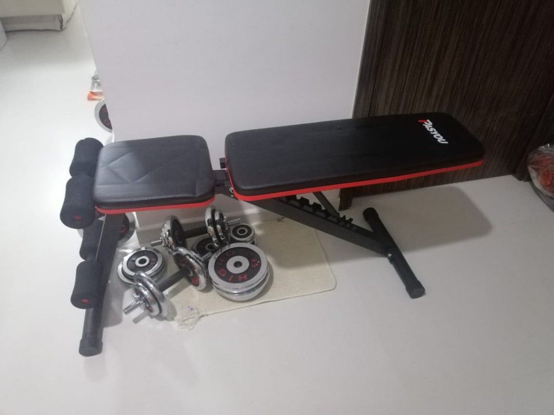 Barbell 50 kg weight bench, Sports Equipment, Exercise & Fitness ...