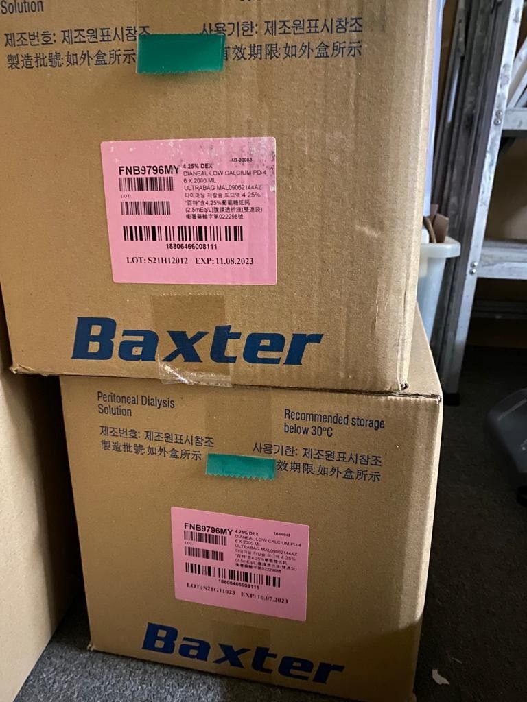 Baxter Peritoneal dialysis fluids, Health & Nutrition, Medical Supplies ...