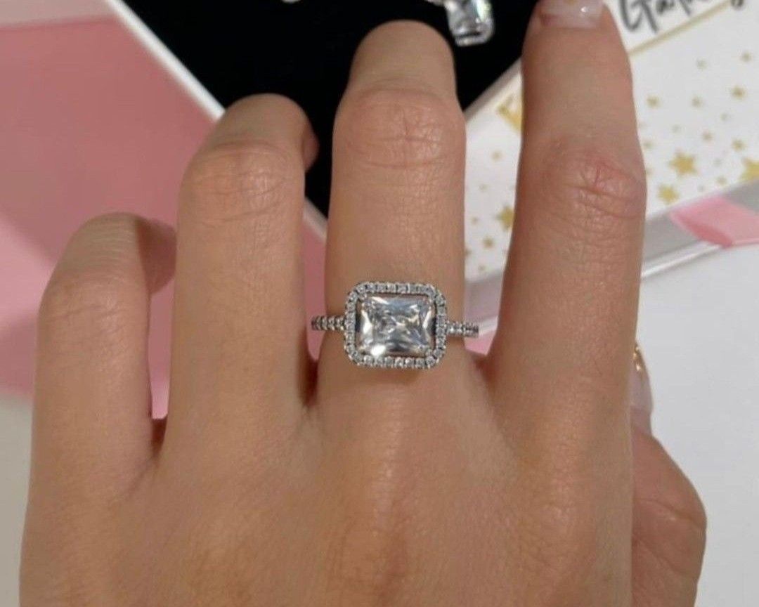 ⭐BIG SALE.PANDORA AUTH RECTANGULAR RING -4-5-6-7-8-9-10 on Carousell