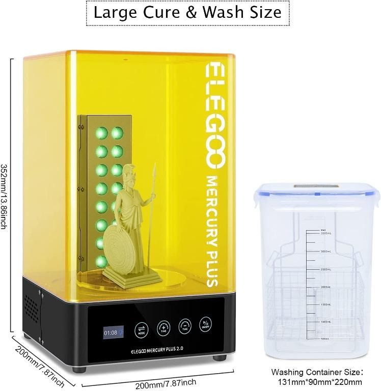[BML] ELEGOO Mercury Plus 2.0 Large Wash and Cure Machine for LCD/SLA ...