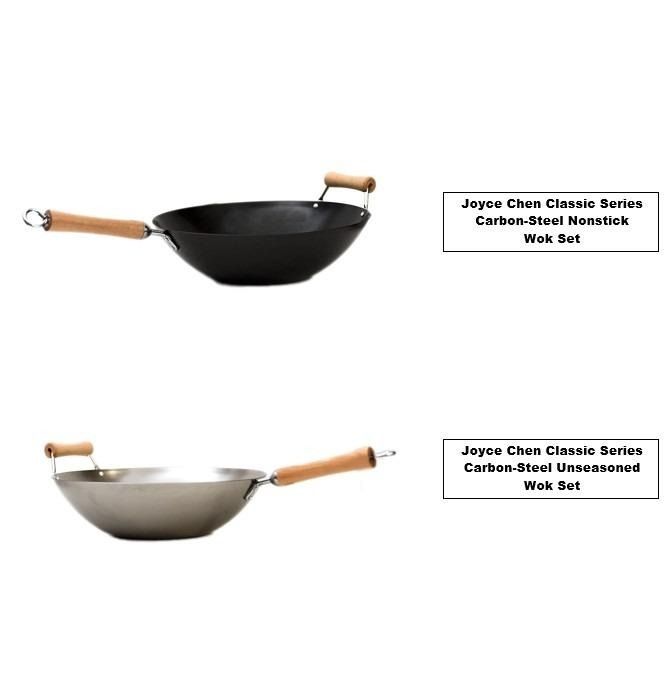 [BML] Joyce Chen Classic Series Carbon Steel Wok Set flat bottom, 4 ...