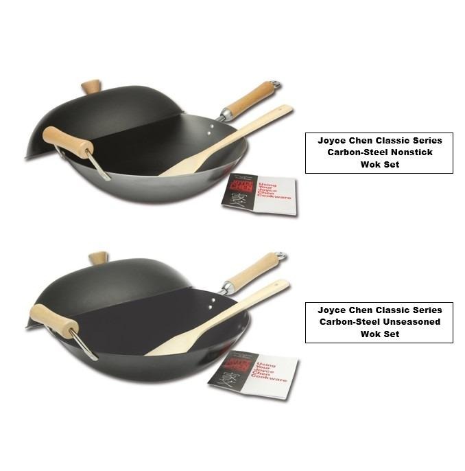 [BML] Joyce Chen Classic Series Carbon Steel Wok Set flat bottom, 4 ...
