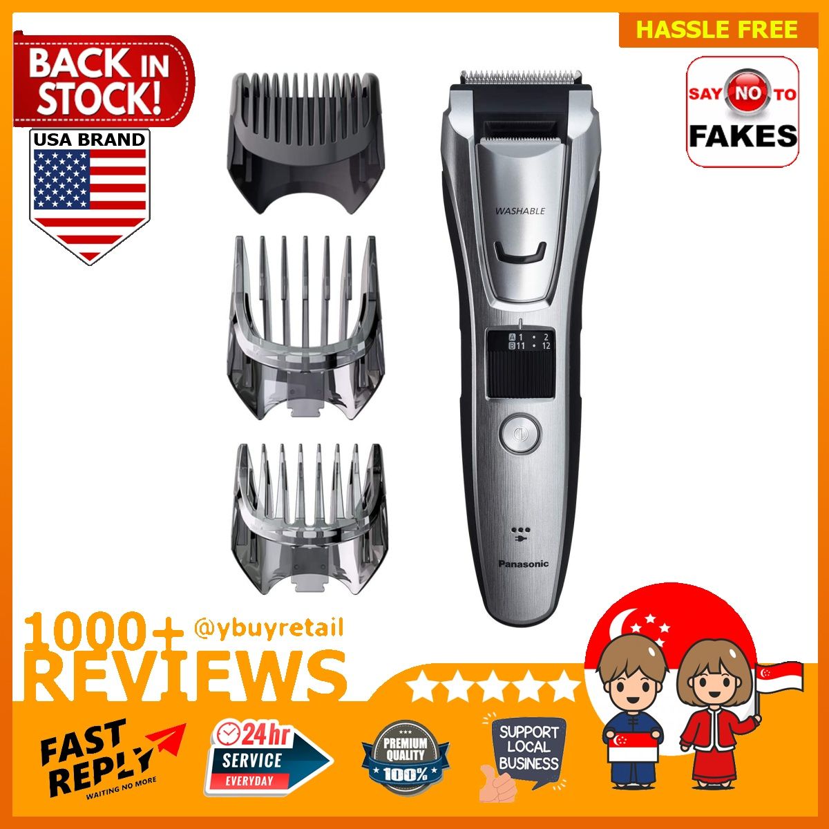 [BML] Panasonic Multigroom Beard Trimmer Kit For Face, Head, Body Hair ...
