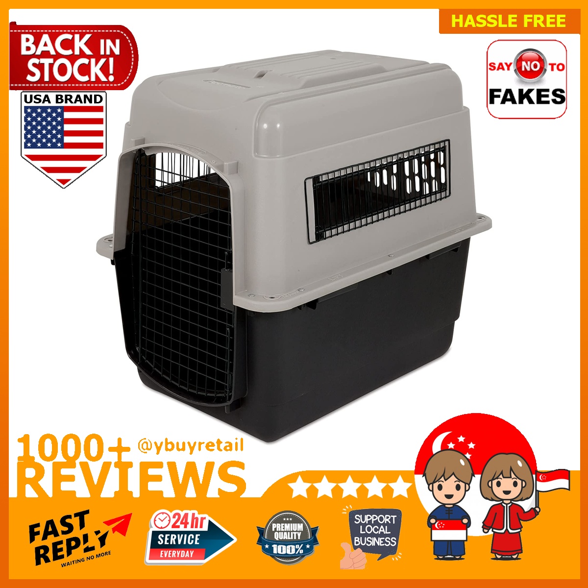 [BML] Petmate Ultra Vari Kennel 32" 30-50LB, Taupe/Black travel dog ...