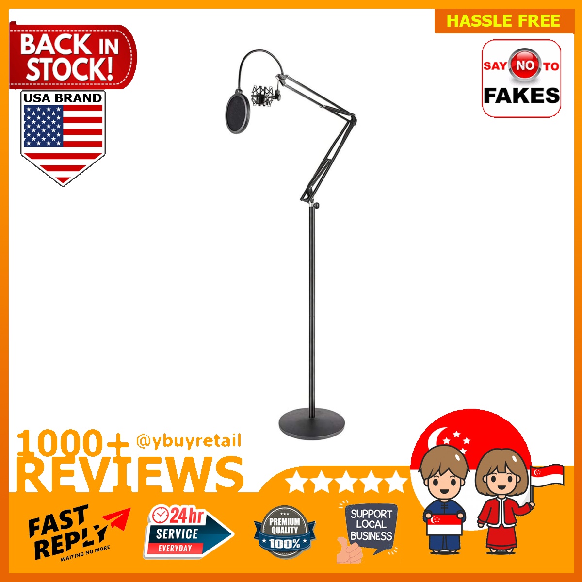 [BML] Pyle USA Microphone Boom Suspension Stand - Scissor Spring Arm ...