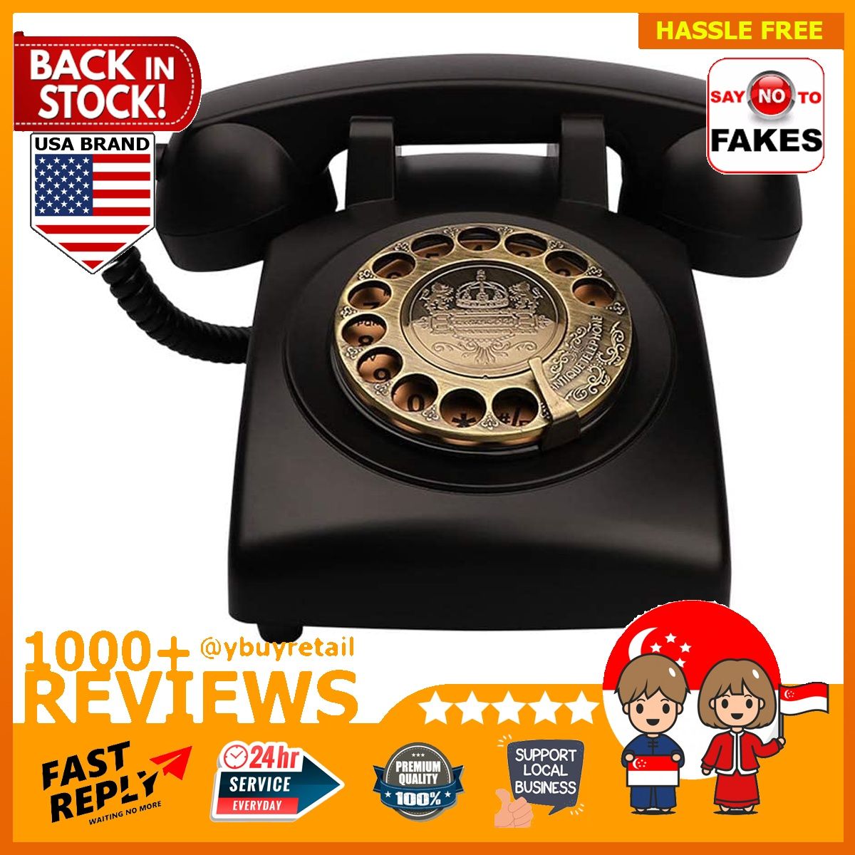 [BML] TelPal Antique Phones Corded Landline Telephone Vintage Classic ...