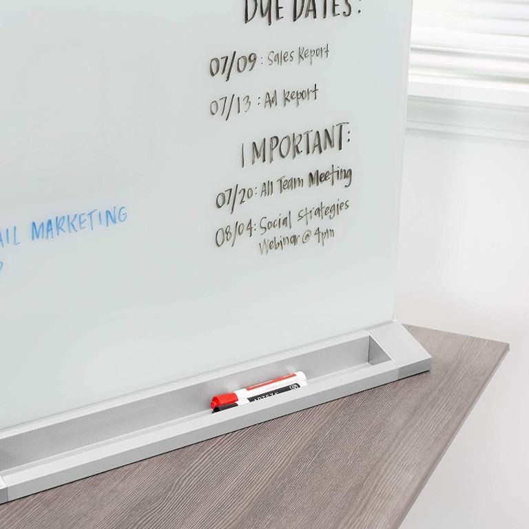 [BML] VIVOUSA Freestanding Glass 23 x 19 inch Desktop Dry Erase Board ...