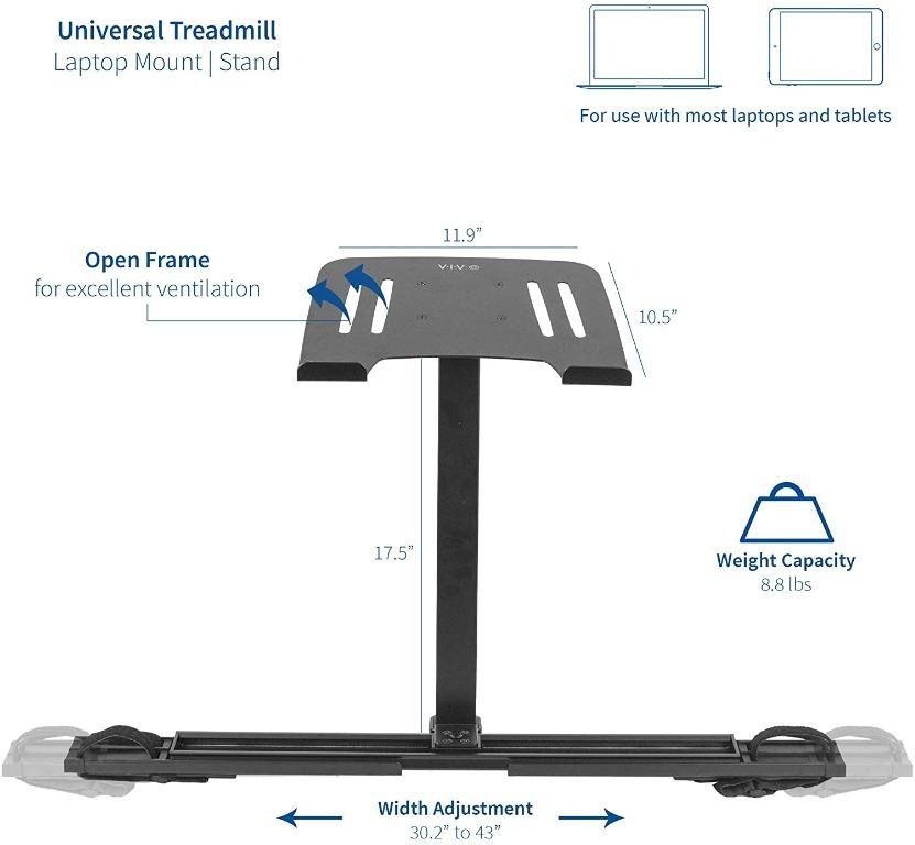 [BML] VIVOUSA Universal Laptop Treadmill Desk, Adjustable Ergonomic ...