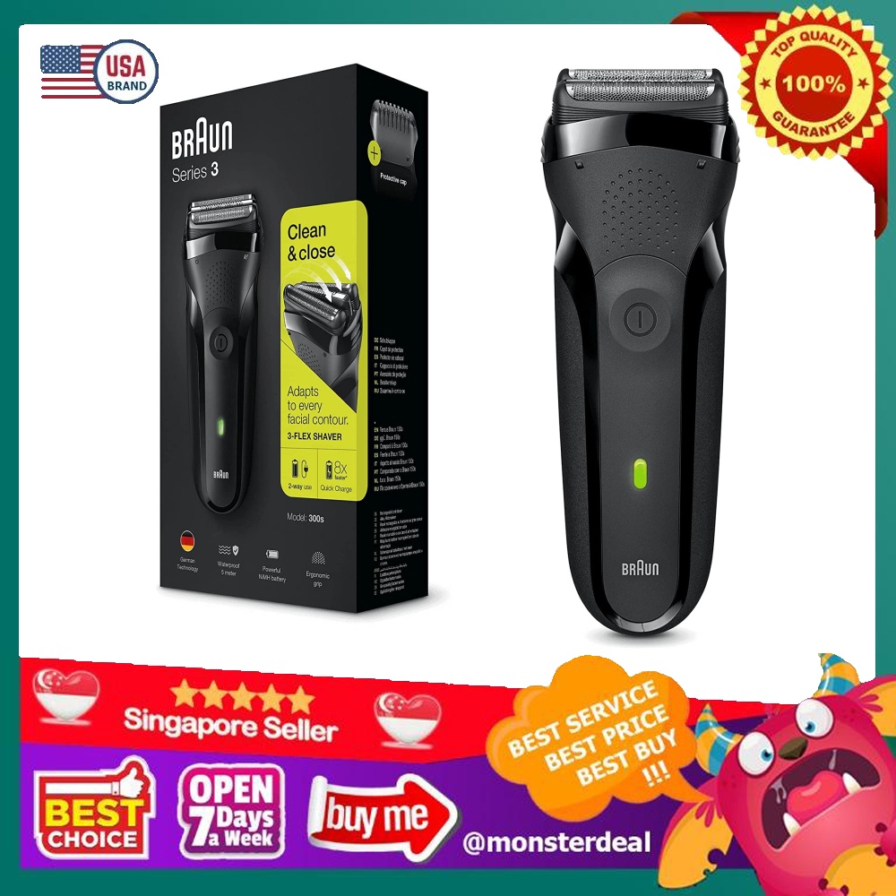 Braun Series 3 300s Electric Shaver for Men / Rechargeable Electric ...