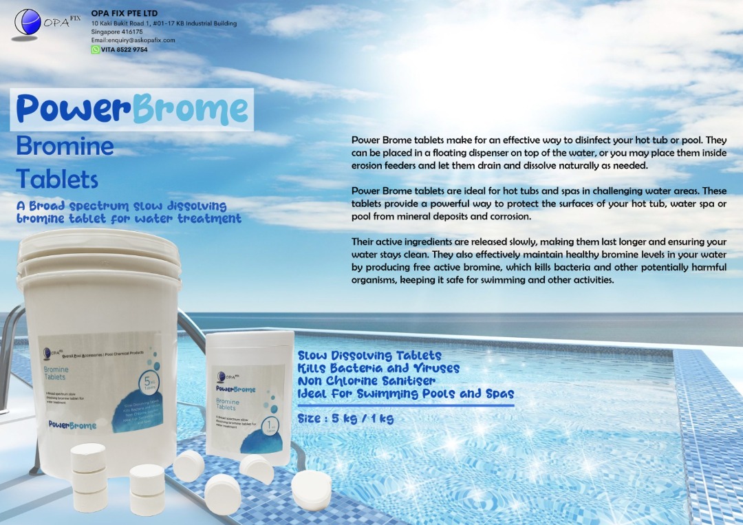 Bromine Bromicide Chlorine Tablet for Spa Jacuzzi Indoor Pool Water ...