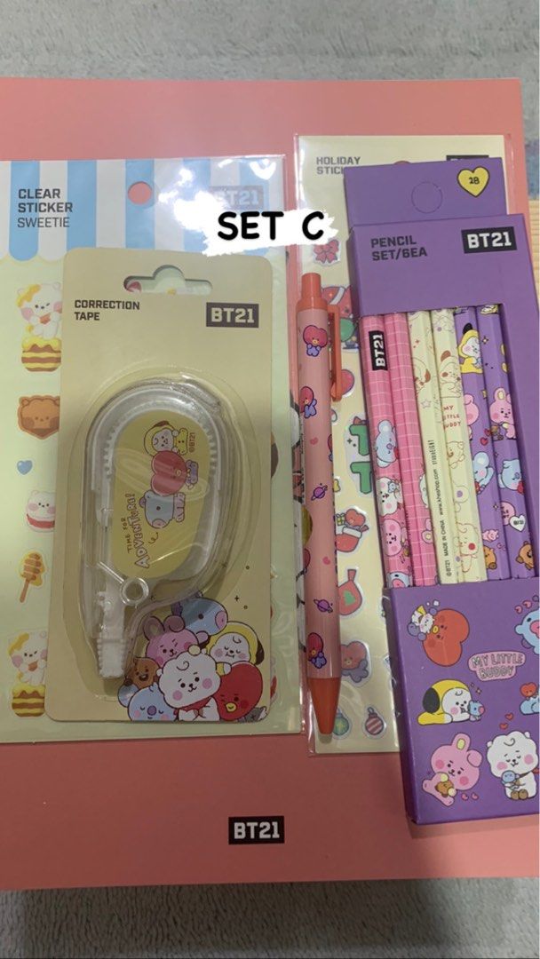 BT21 stationery set, Hobbies & Toys, Memorabilia & Collectibles, K-Wave ...