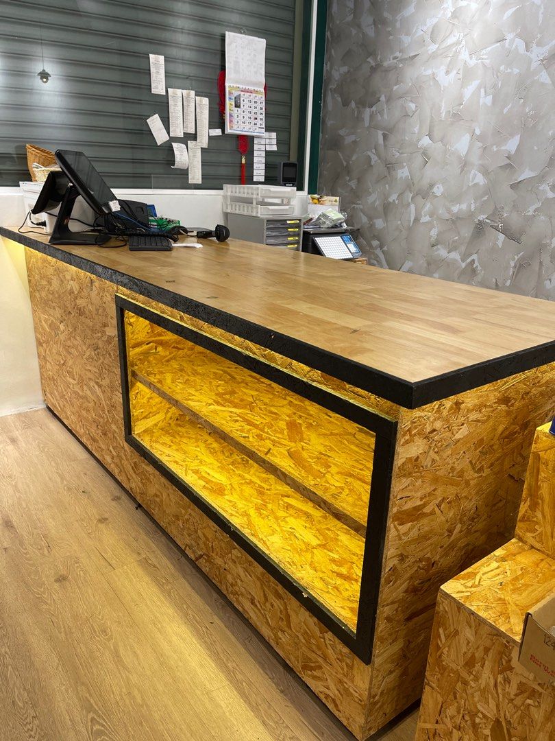 Cashier Counter (Designer OSB Board), Furniture & Home Living ...