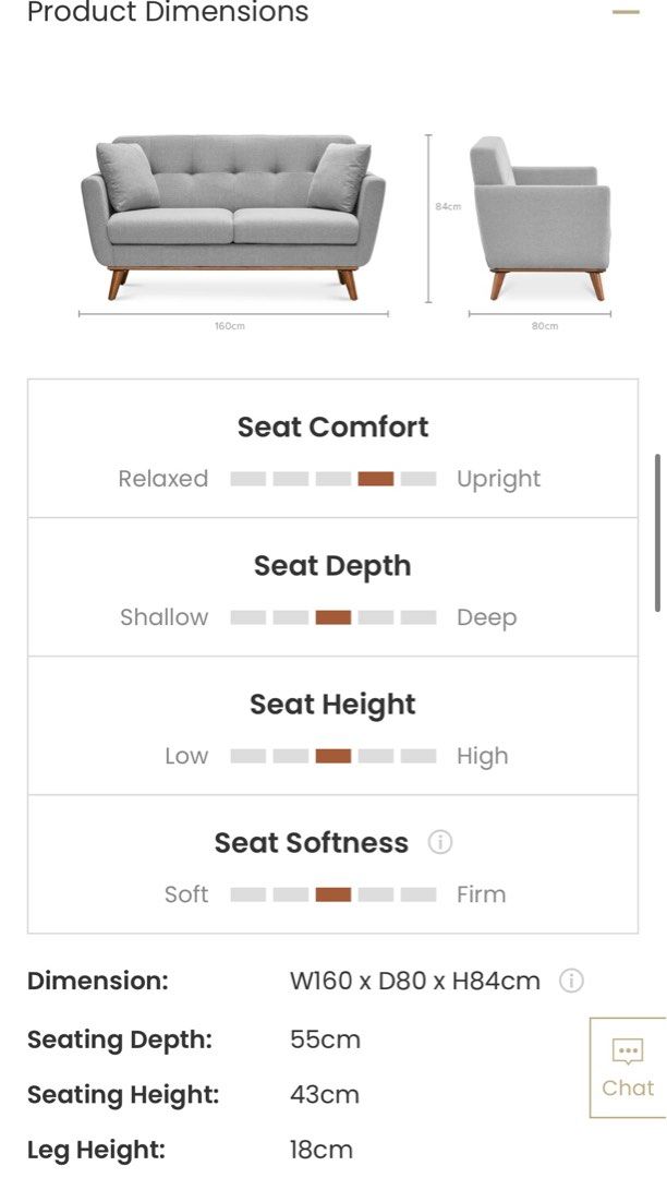 Casterly Hanford 2 seater sofa, Furniture & Home Living, Furniture ...