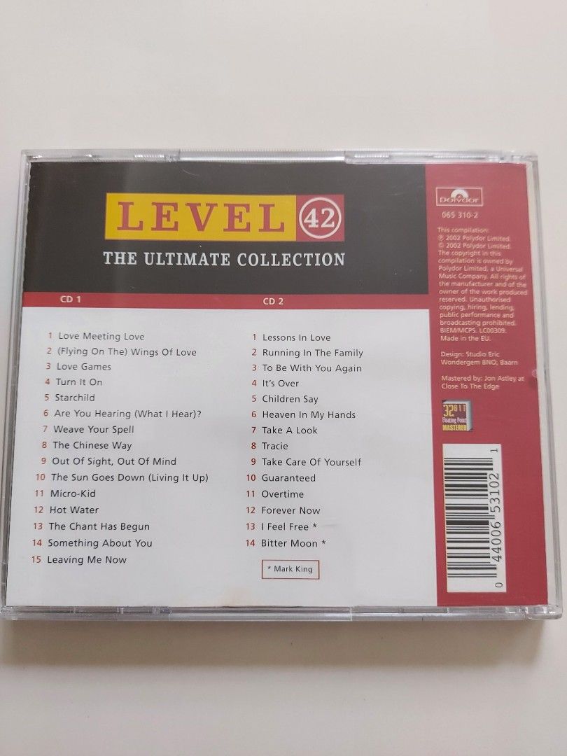 CD Level 42 The Ultimate Collection (2 cd set), Hobbies & Toys, Music ...