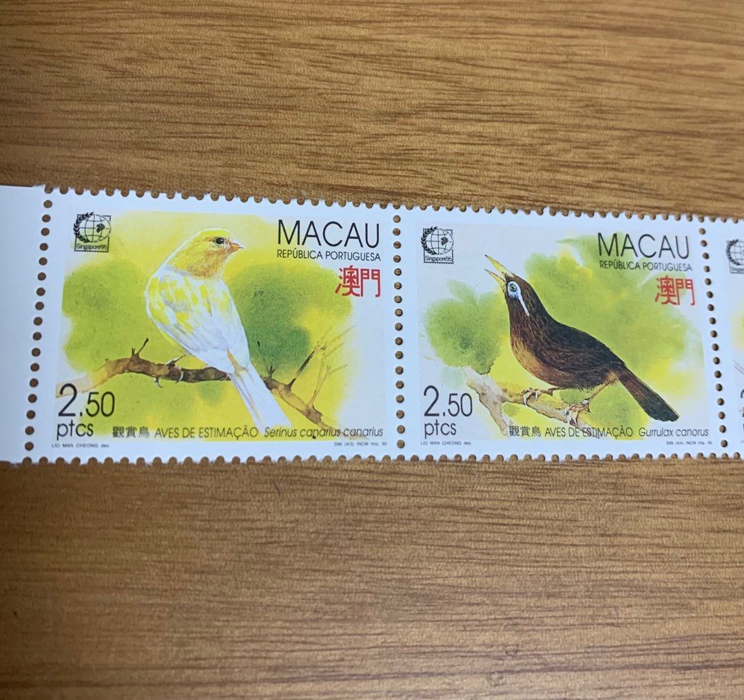 China Macau Portugal rule stamp issue - beautiful song birds, Hobbies ...