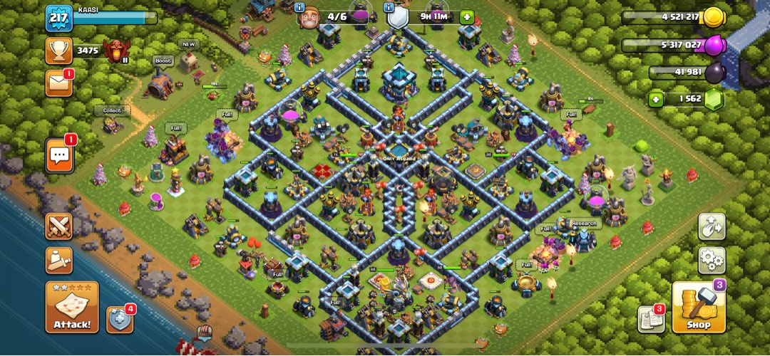 Clash of clans th13 MAXED, Video Gaming, Gaming Accessories, Game Gift ...