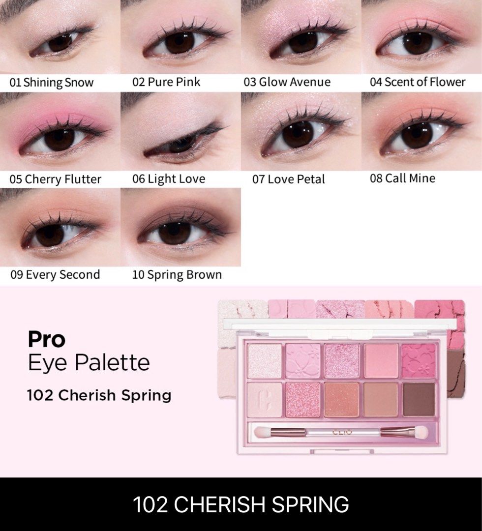 CLIO PRO Eye Palette | 102 cherish spring, Beauty & Personal Care, Face ...